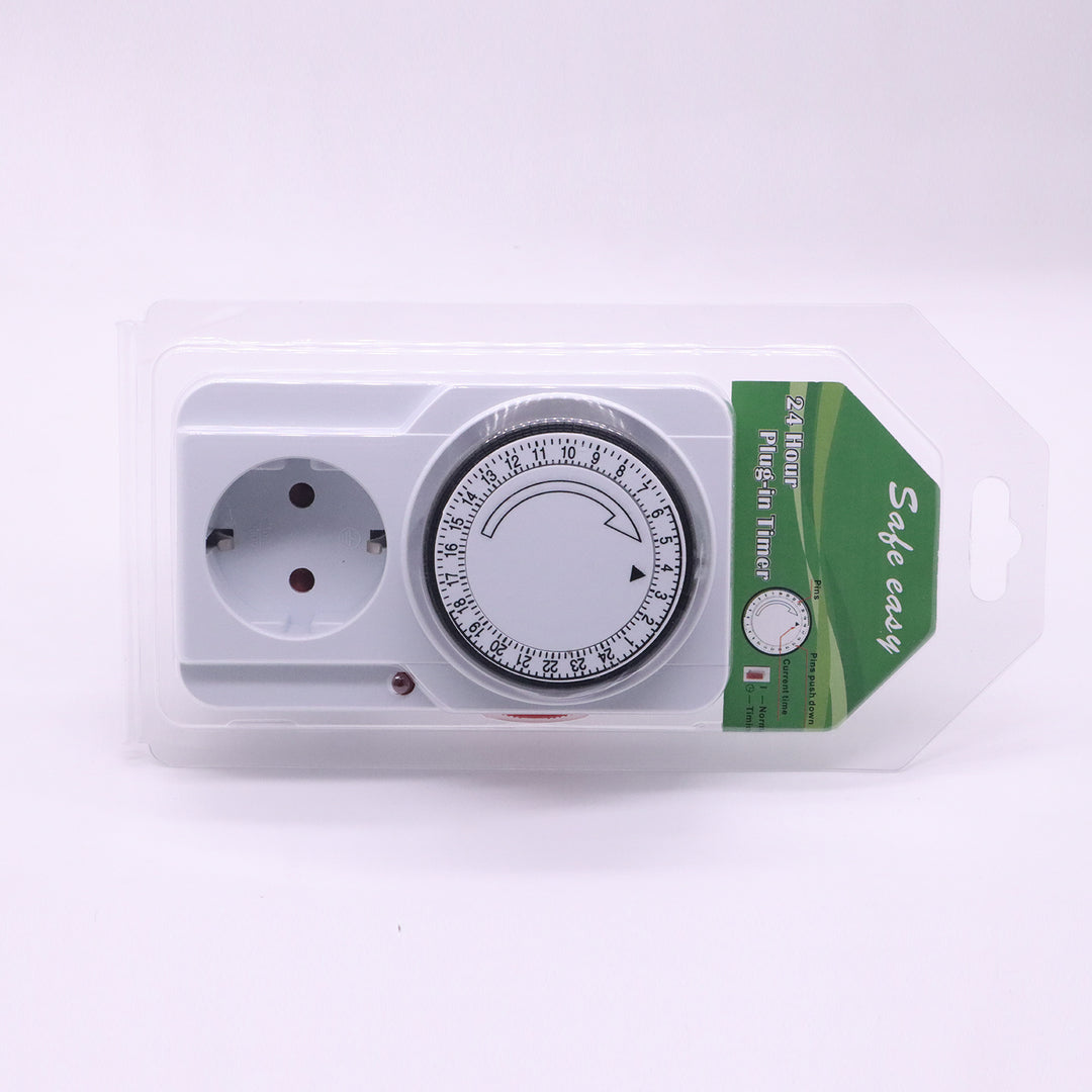 24 hours Plug in Timer Mechanical with Adpater & Converter – TheOneGrow